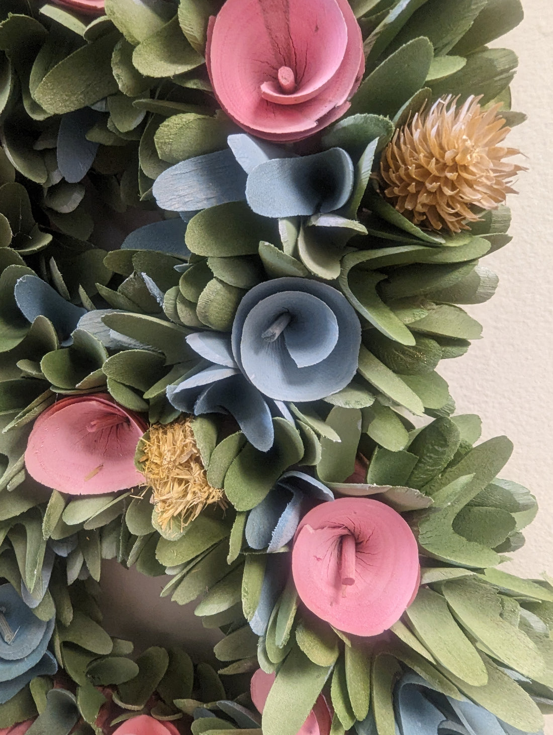 Bunny Shaped Wood Curl Floral Wreath – JEC Home Goods